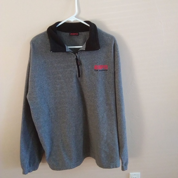 ESPN | Jackets & Coats | Espn Gray Fleece Jacket | Poshmark